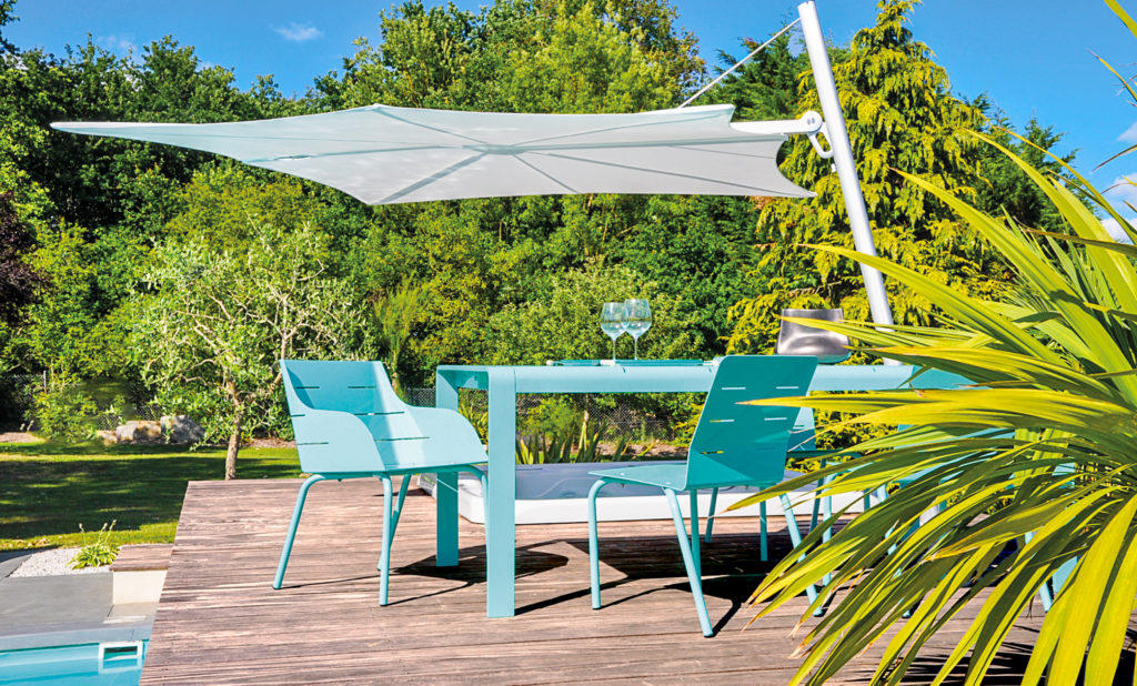 Table de jardin en aluminium design 200 X 100, collection Bird | Art Mely